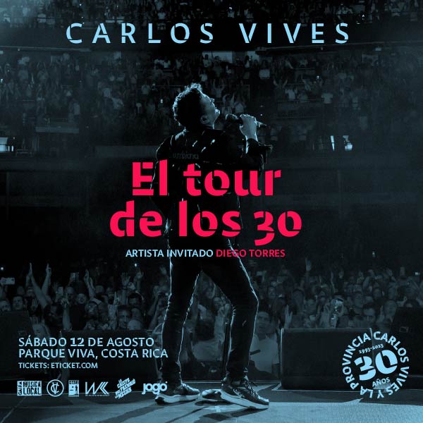 CARLOS VIVES & DIEGO TORRES : PARQUE VIVA : ALAJUELA : Información del evento - Compra tus ...
