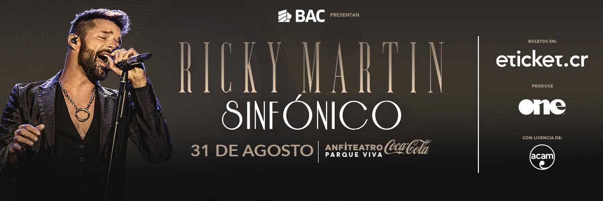 RICKY MARTIN SINFONICO ONE : PARQUE VIVA : ALAJUELA : Información del evento - Compra tus ...